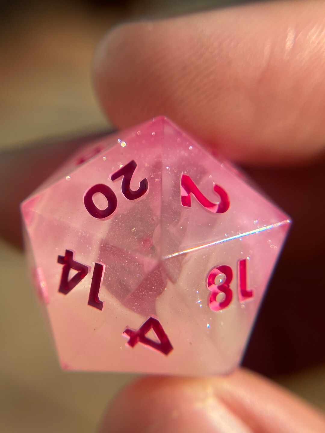 Strawberry Lemonade Pink & Yellow 7 Piece Jumbo Dice Set for Dnd and ...