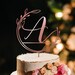 Custom Initial Wedding Cake Topper, Black Vintage Cake Topper, Wedding ...