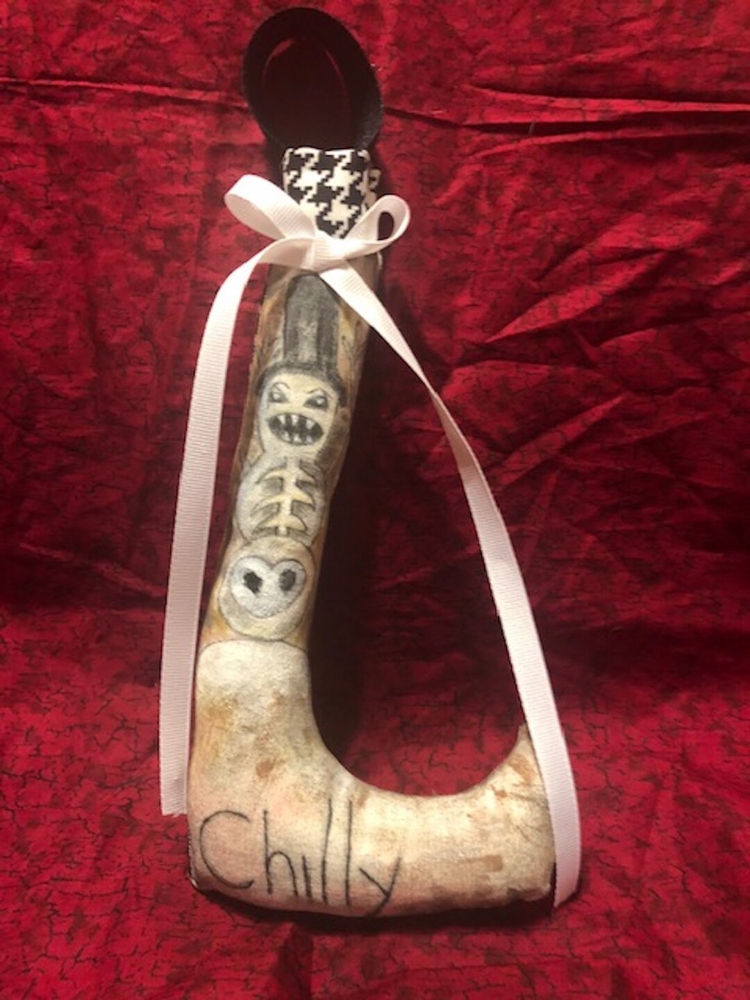 Gothic Christmas SNOWMAN Stocking Ornament, Punk Christmas, Dark ...