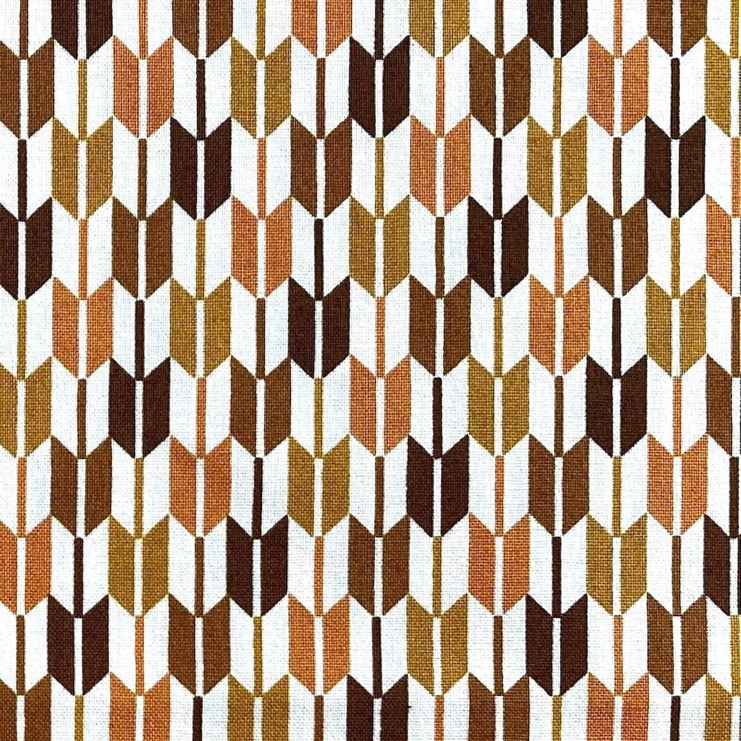 Arrow Fletching (yabane) Pattern in Brown Shades, Japanese Cotton ...