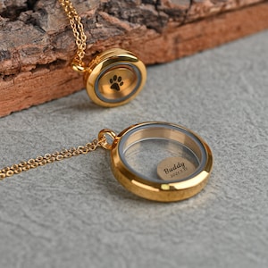 Custom Pet Hair Keepsake Cremation Jewelry Glass Locket Memory Keepsake ...
