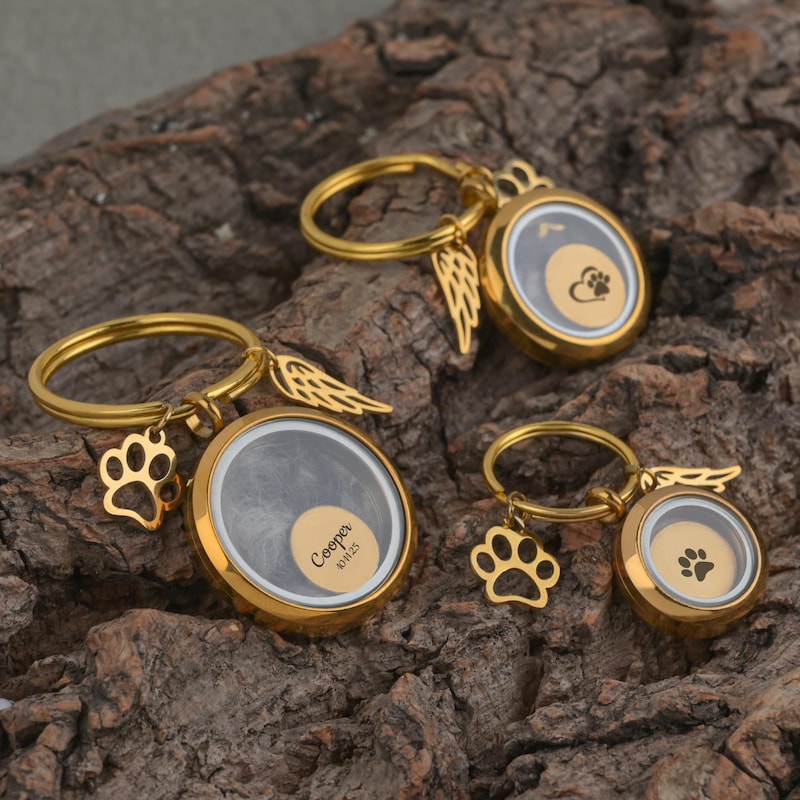 Pet in Locket Keychain - Etsy