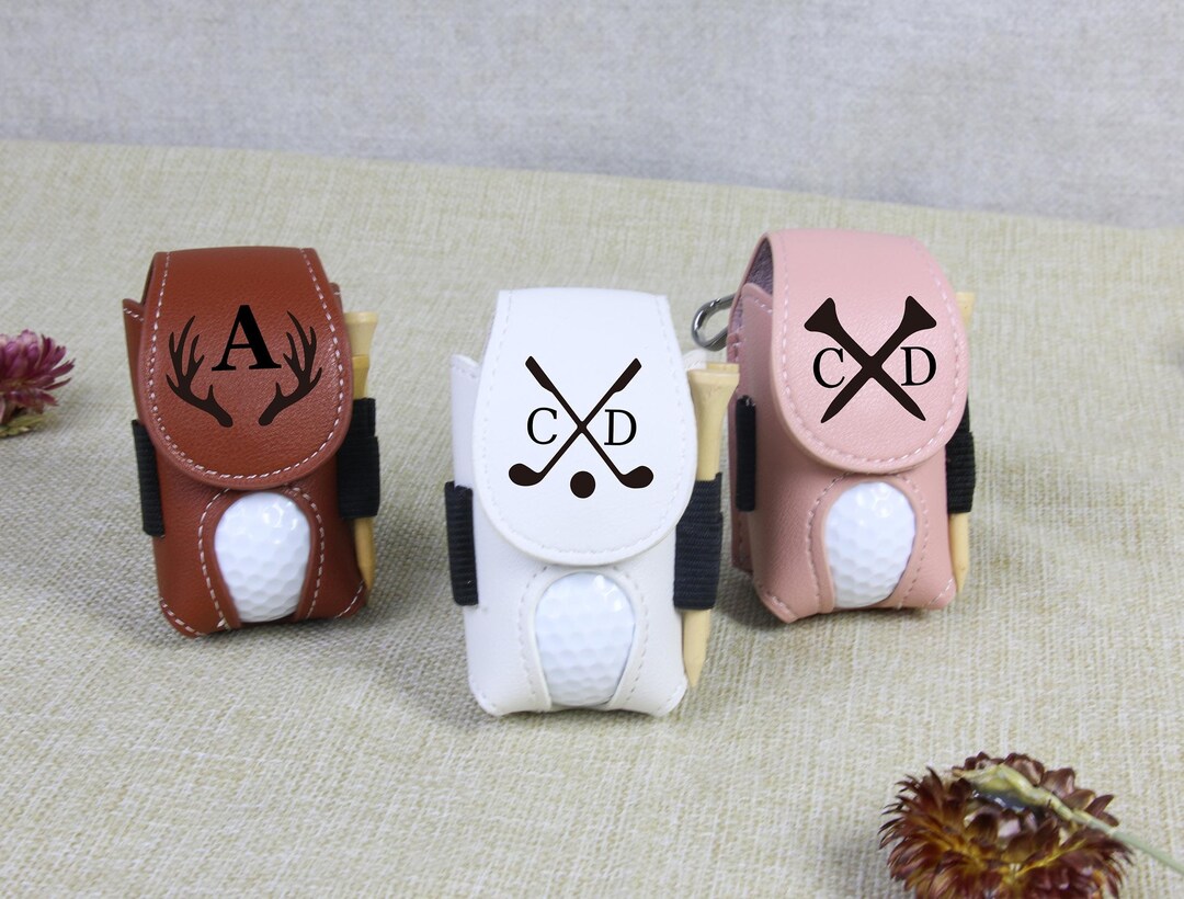 Personalized Golf Ball Bag, Golf Gifts for Him, Golf Ball and Tees ...