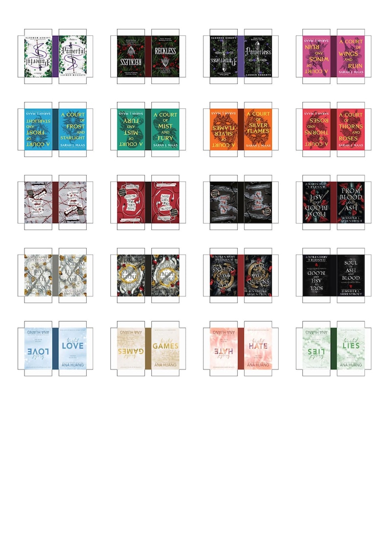 104 Printable Mini Book Cover, DIY Novel Cover, Books for Your TBR Jar ...