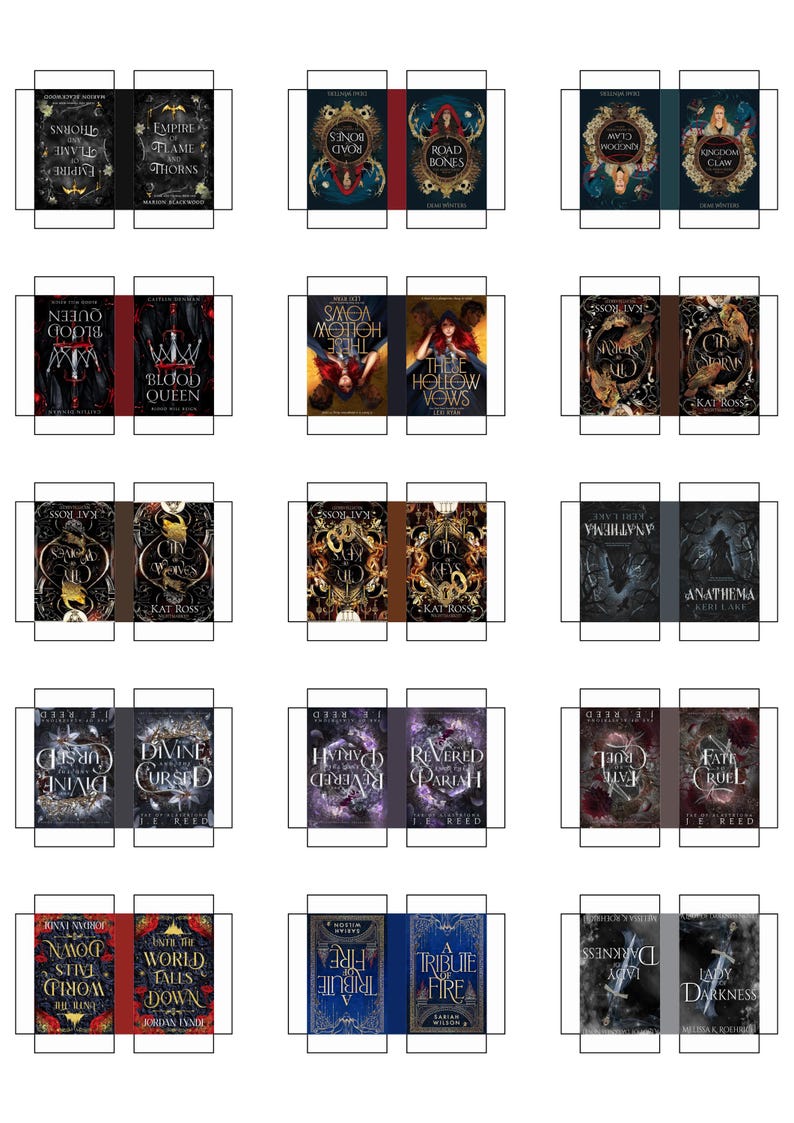 Printable Booktok Mini Book Covers: 85 Fantasy Titles (PDF Download) - Etsy