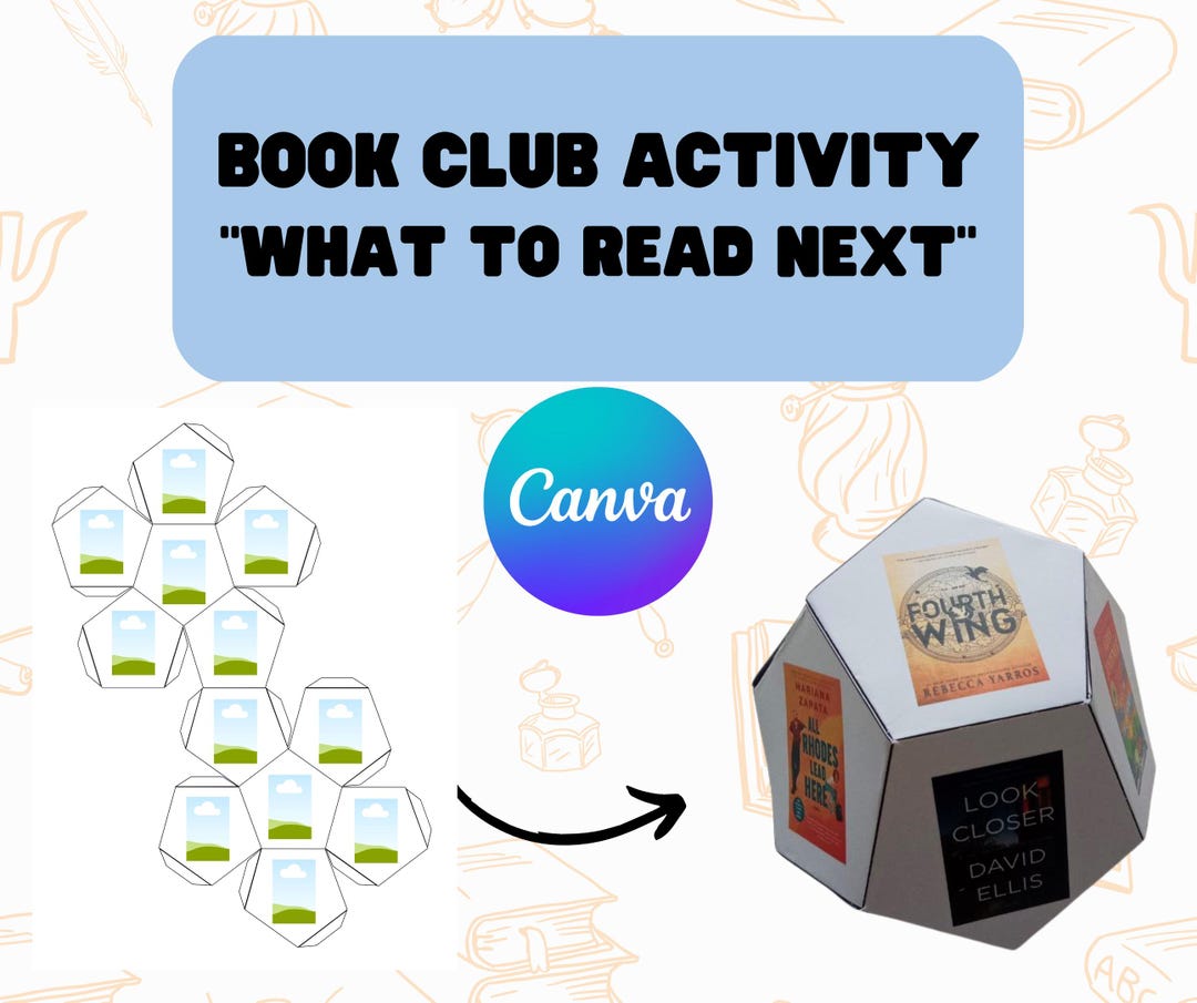 Book Activities for Book Club, Next Book You Will Read, Dedocahedron ...