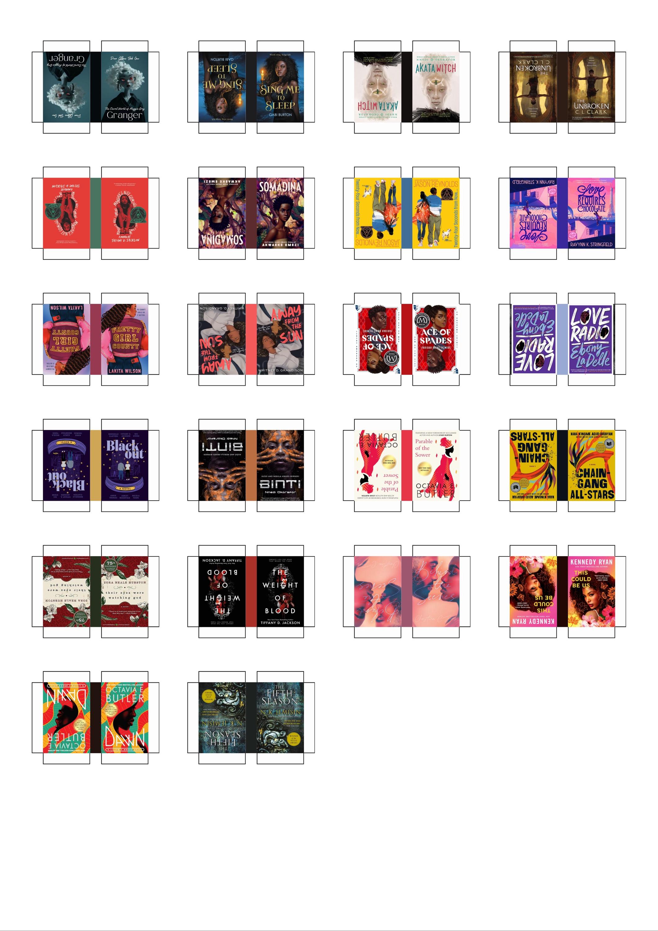 50 Booktok Black Author Mini Book Covers: DIY Printable (PDF PNG) - Etsy