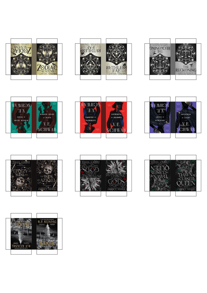 Printable Booktok Mini Book Covers: 85 Fantasy Titles (PDF Download) - Etsy