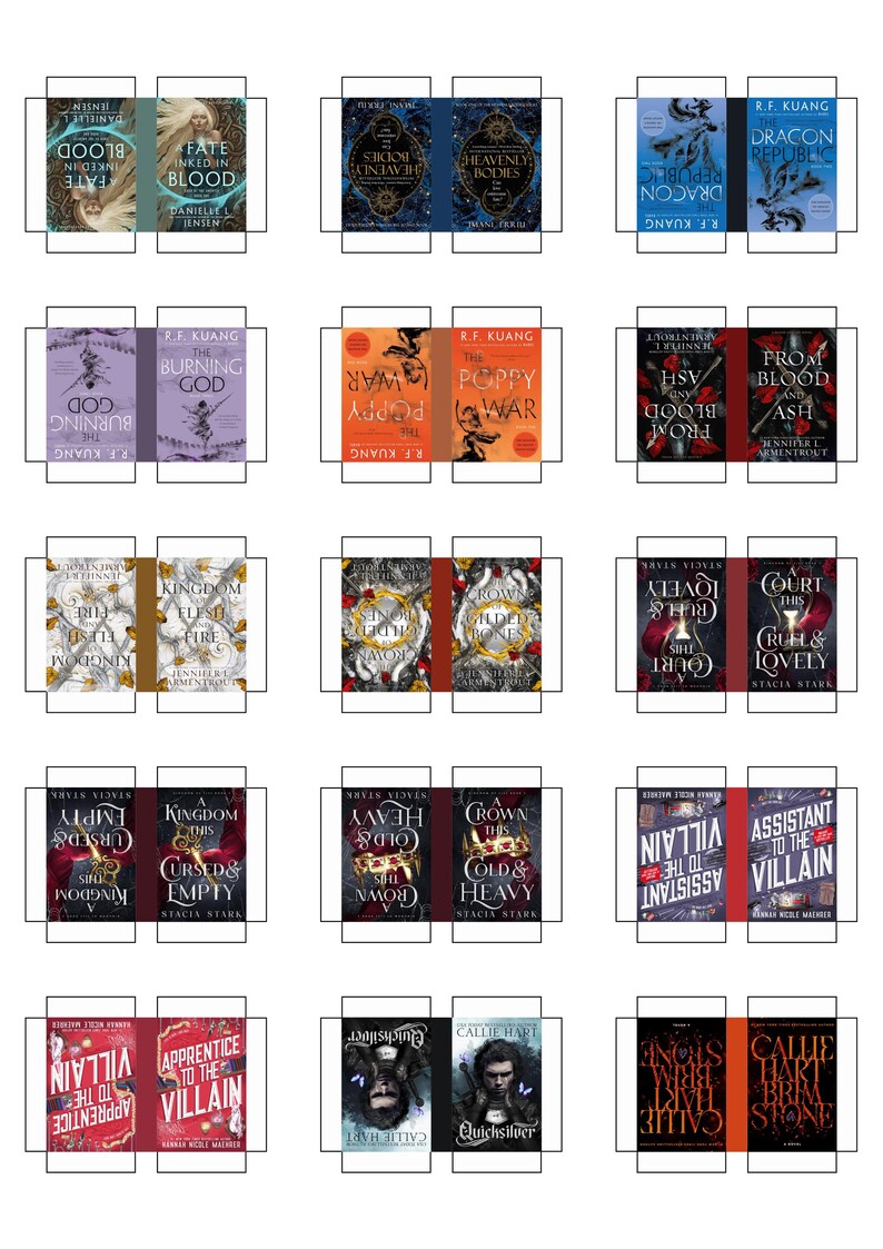 Printable Booktok Mini Book Covers: 85 Fantasy Titles (PDF Download) - Etsy