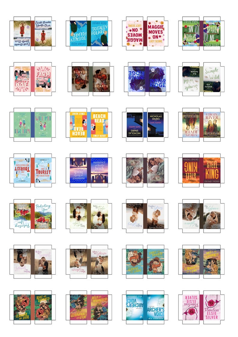 90 Booktok Small Town Miniature Book Covers: DIY Printable (PDF, PNG ...