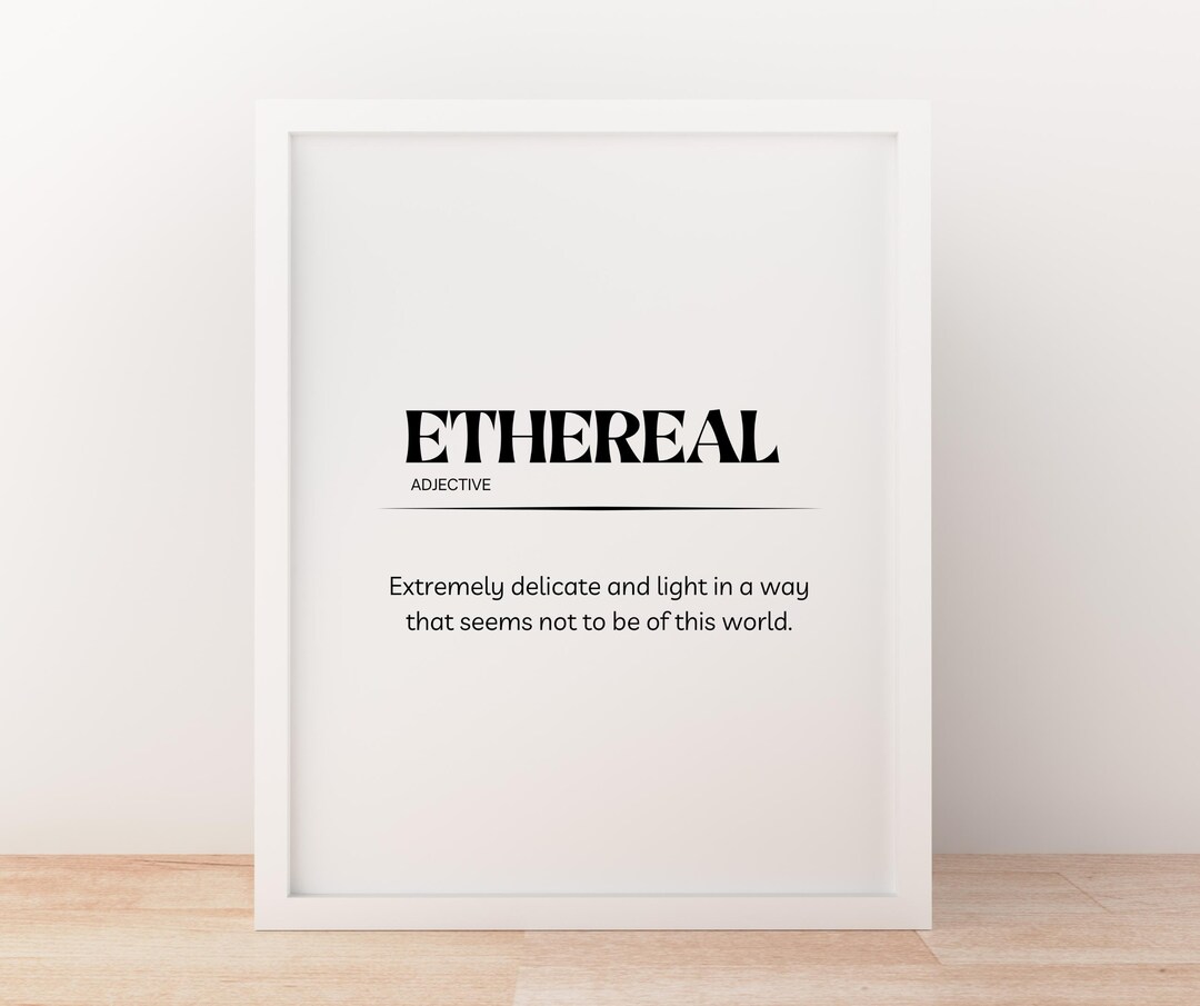Ethereal Wall Art, Minimalist Design, Only Word Wall Decor, Instant ...