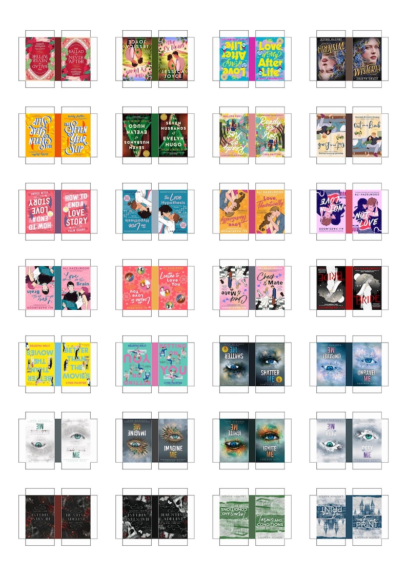 Printable Mini Book Covers: Booktok DIY Craft (PDF, PNG Download) - Etsy
