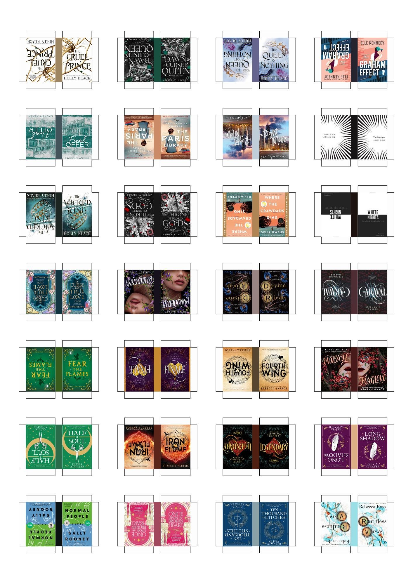 104 Printable Mini Book Cover, DIY Novel Cover, Books for Your TBR Jar ...