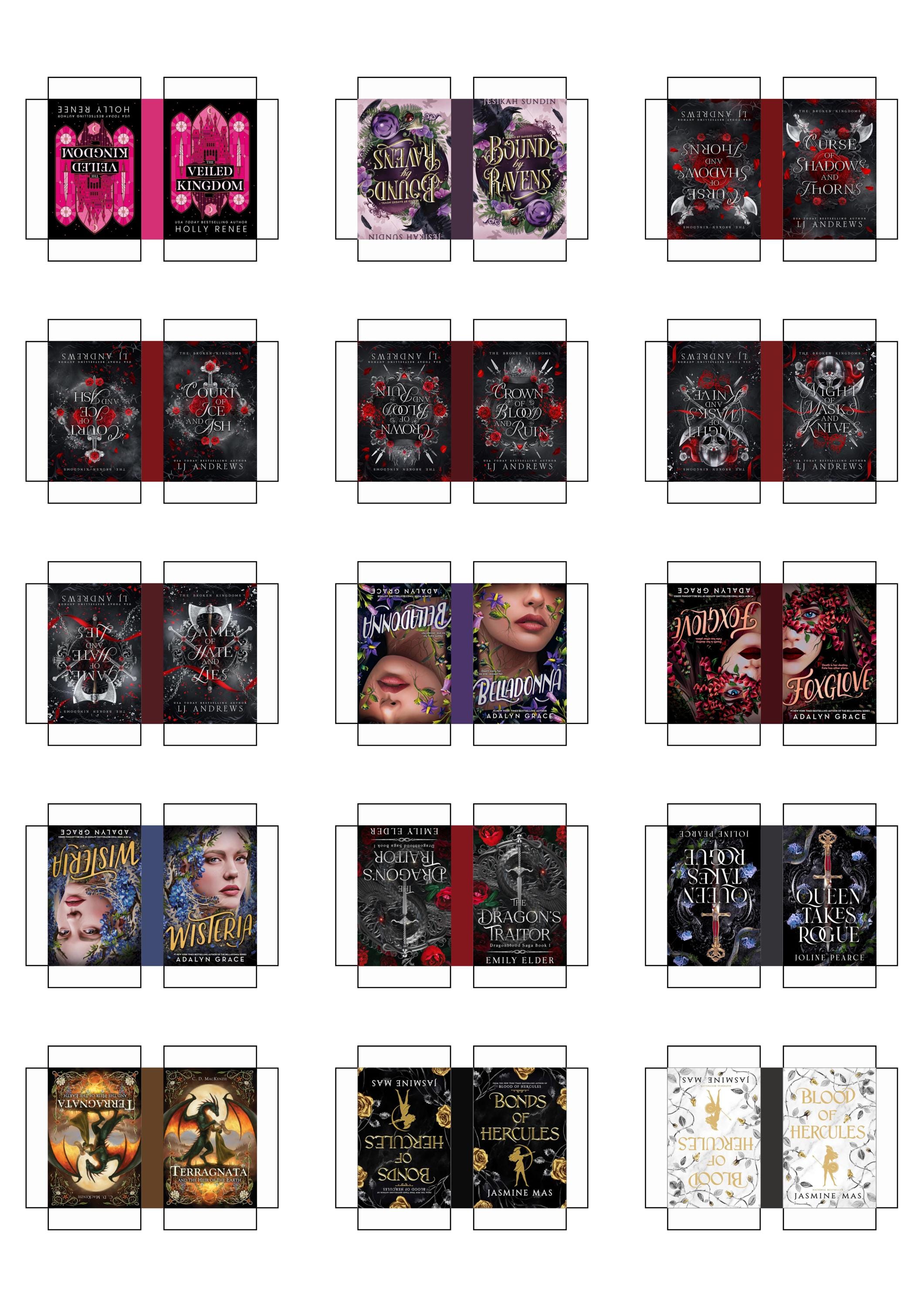 Printable Booktok Mini Book Covers: 85 Fantasy Titles (PDF Download) - Etsy