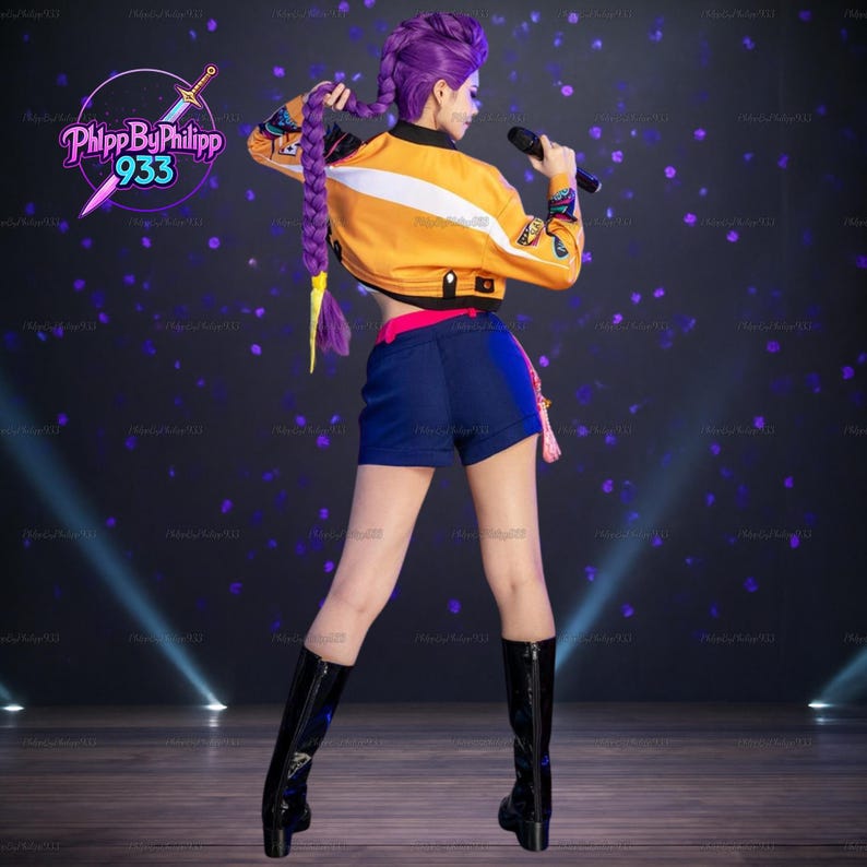 Disfraz de cosplay de Rumi de Cazadores de Demonios del Kpop, atuendo de Huntrix, conjuntos de ...