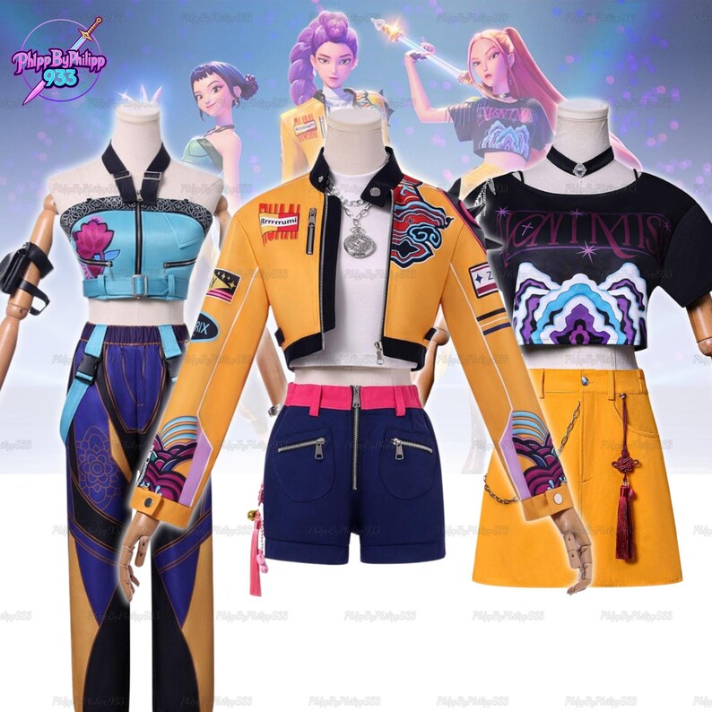 Huntrix Kpop Demon Hunters Cosplay Costume Adult Kid, Huntrix ...