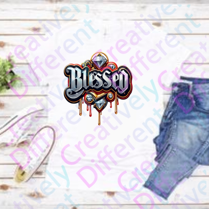 Blessed Bling Drip Bundle, Faith, Crown Design, Blessed Design, Digital ...