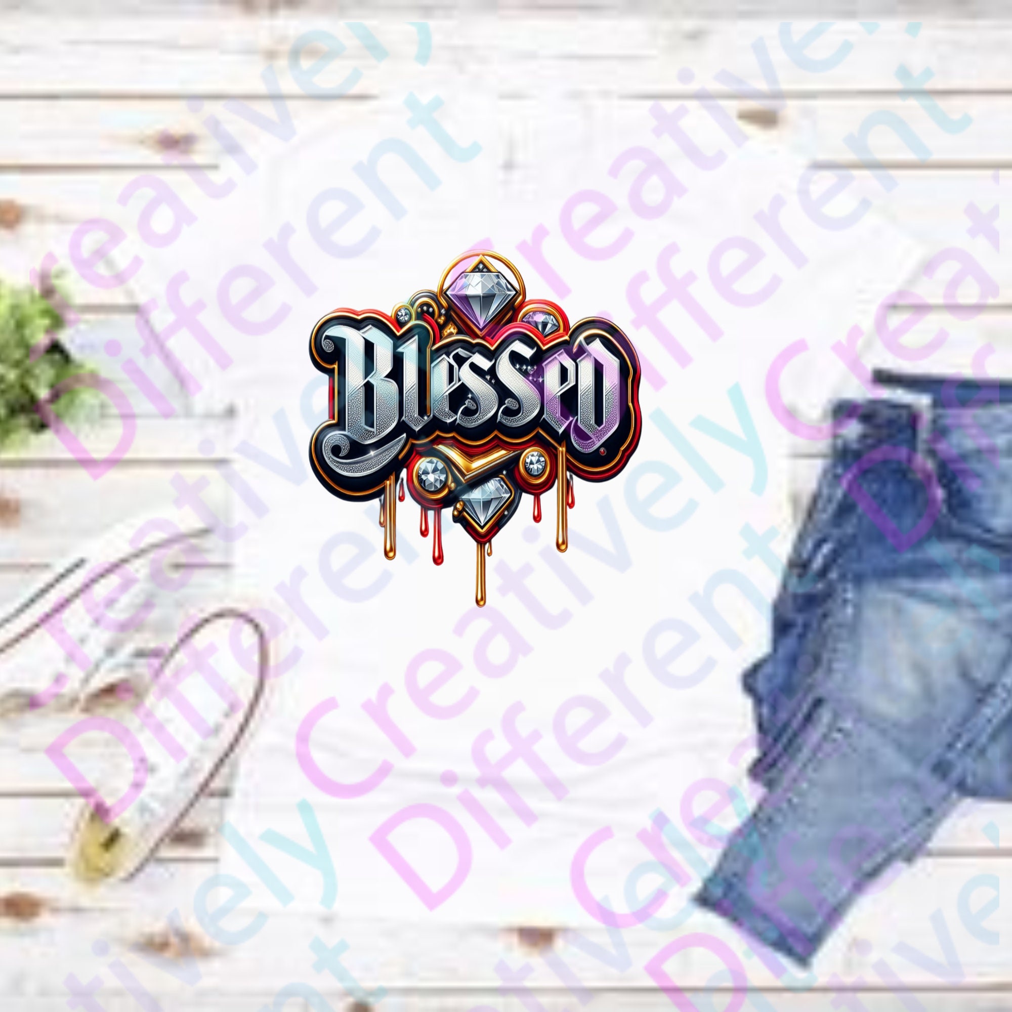 Blessed Bling Drip Bundle, Faith, Crown Design, Blessed Design, Digital ...