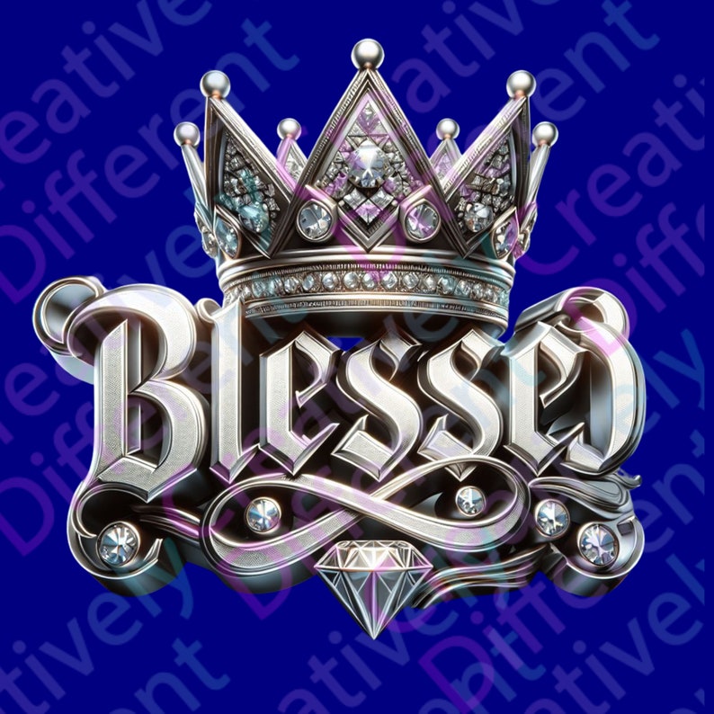 Blessed Royalty Diamond Crown for Shirts, Mugs, and More. Sublimation ...