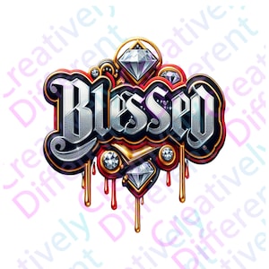 Blessed Bling for Shirts and Glassware. Blessed Png,bling Png, Diamonds ...