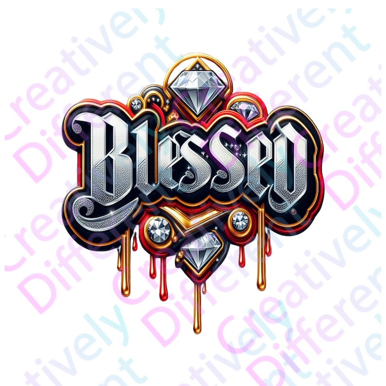 Blessed Bling for Shirts and Glassware. Blessed Png,bling Png, Diamonds ...
