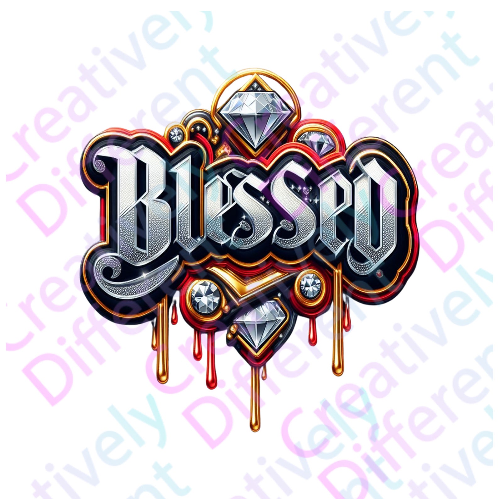Blessed Bling Drip Bundle, Faith, Crown Design, Blessed Design, Digital ...
