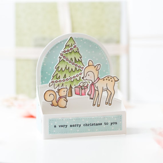 Merry Christmas Box Card Pop up 3D Christmas Card Holiday - Etsy