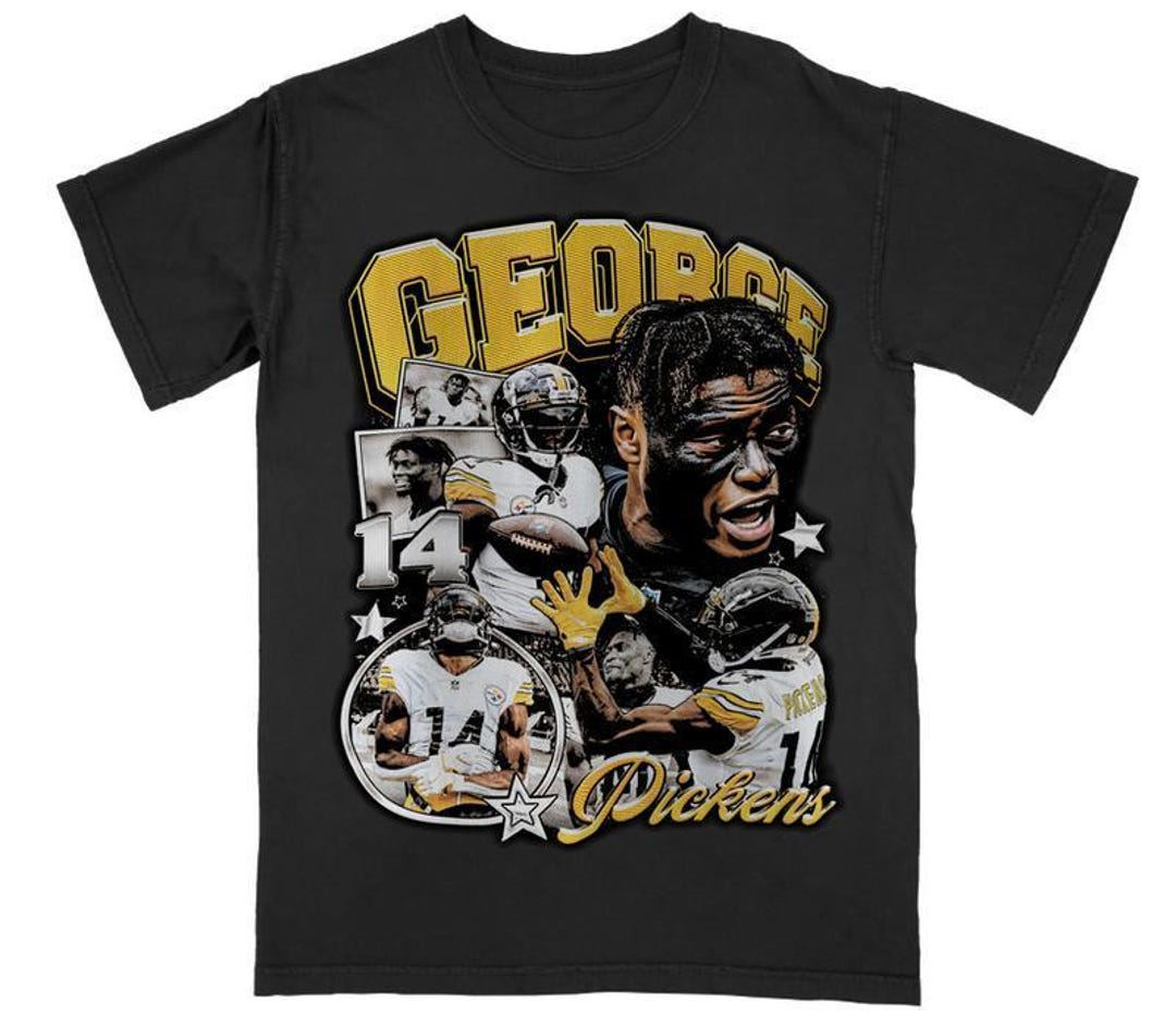 Limited George Pickens T-shirt, Vintage 90s Homage Retro Classic ...