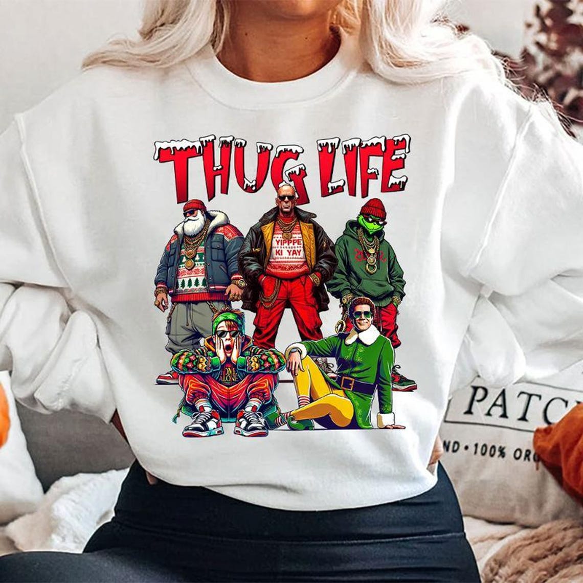Thug Life Christmas Movies Characters Sweatshirt, Thug Life Hoodie ...