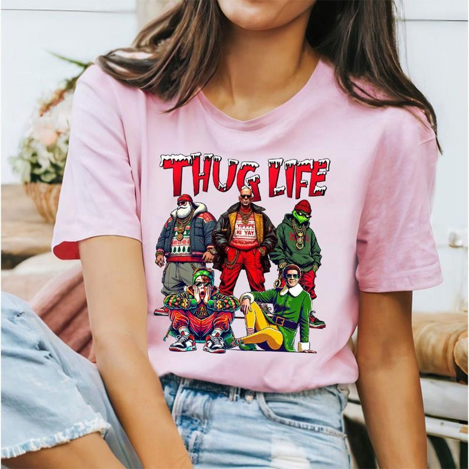Thug Life Christmas Movies Characters Sweatshirt, Thug Life Hoodie ...