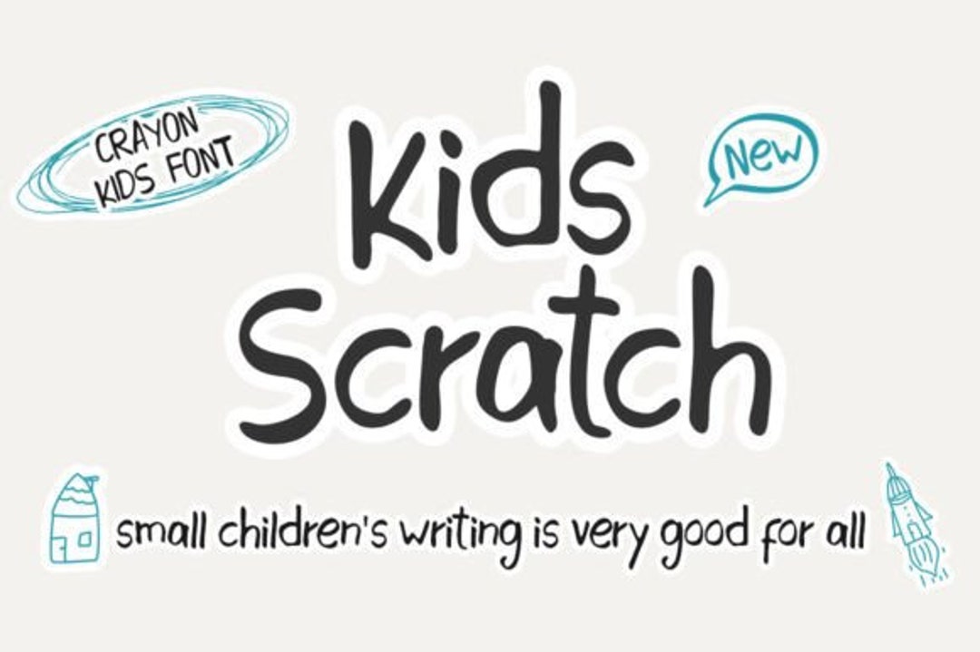 Kids Scratch Font, Thin Font, Cricut Fonts, Casual Font, Modern Font ...