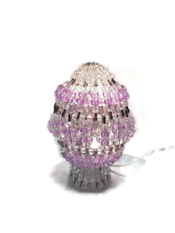 Vintage Beaded Safety Pin Night Light Retro Handcrafted Night Light ...