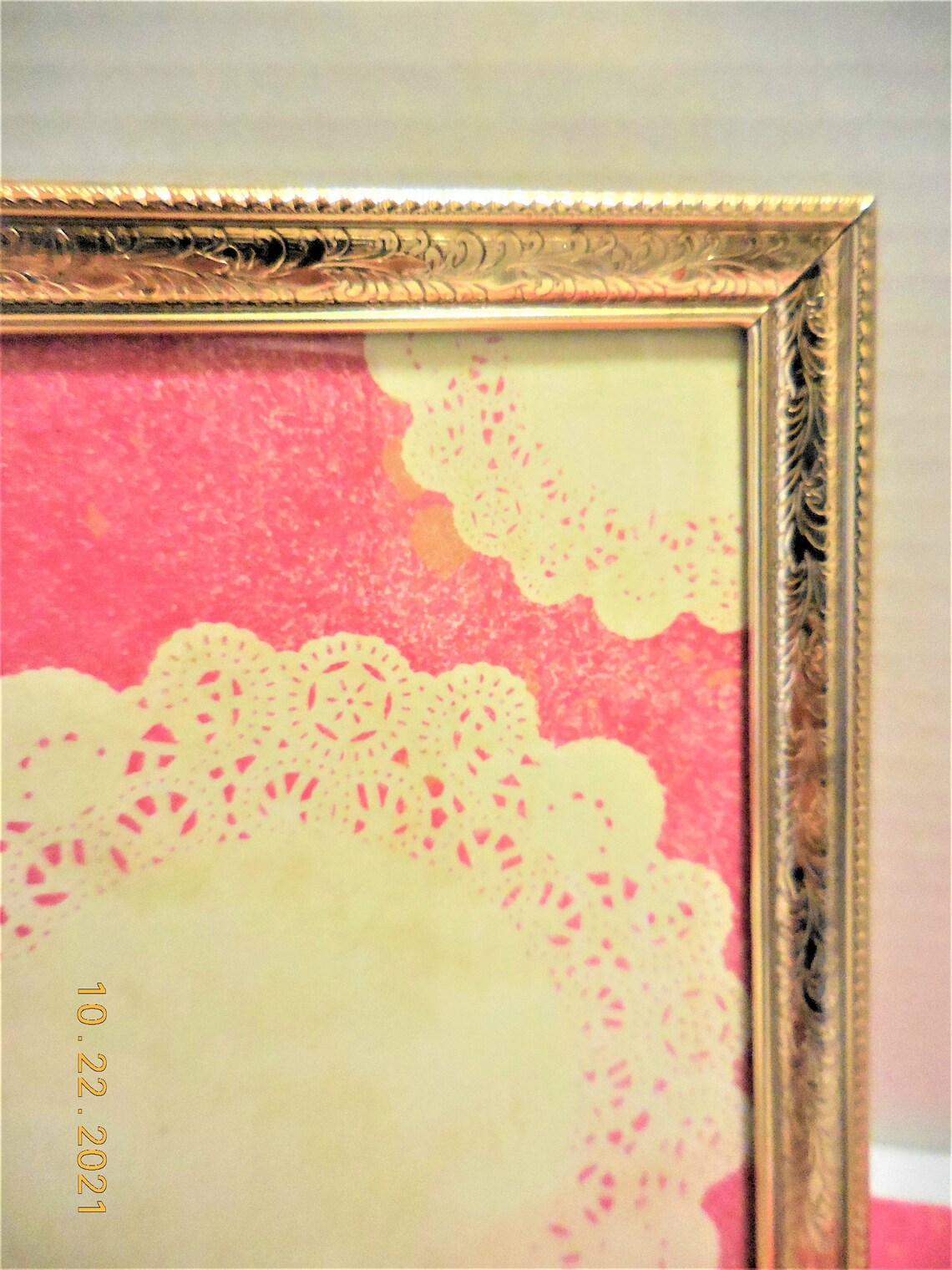 Vintage Embossed Metal Photo Frame Five by Seven Standing - Etsy