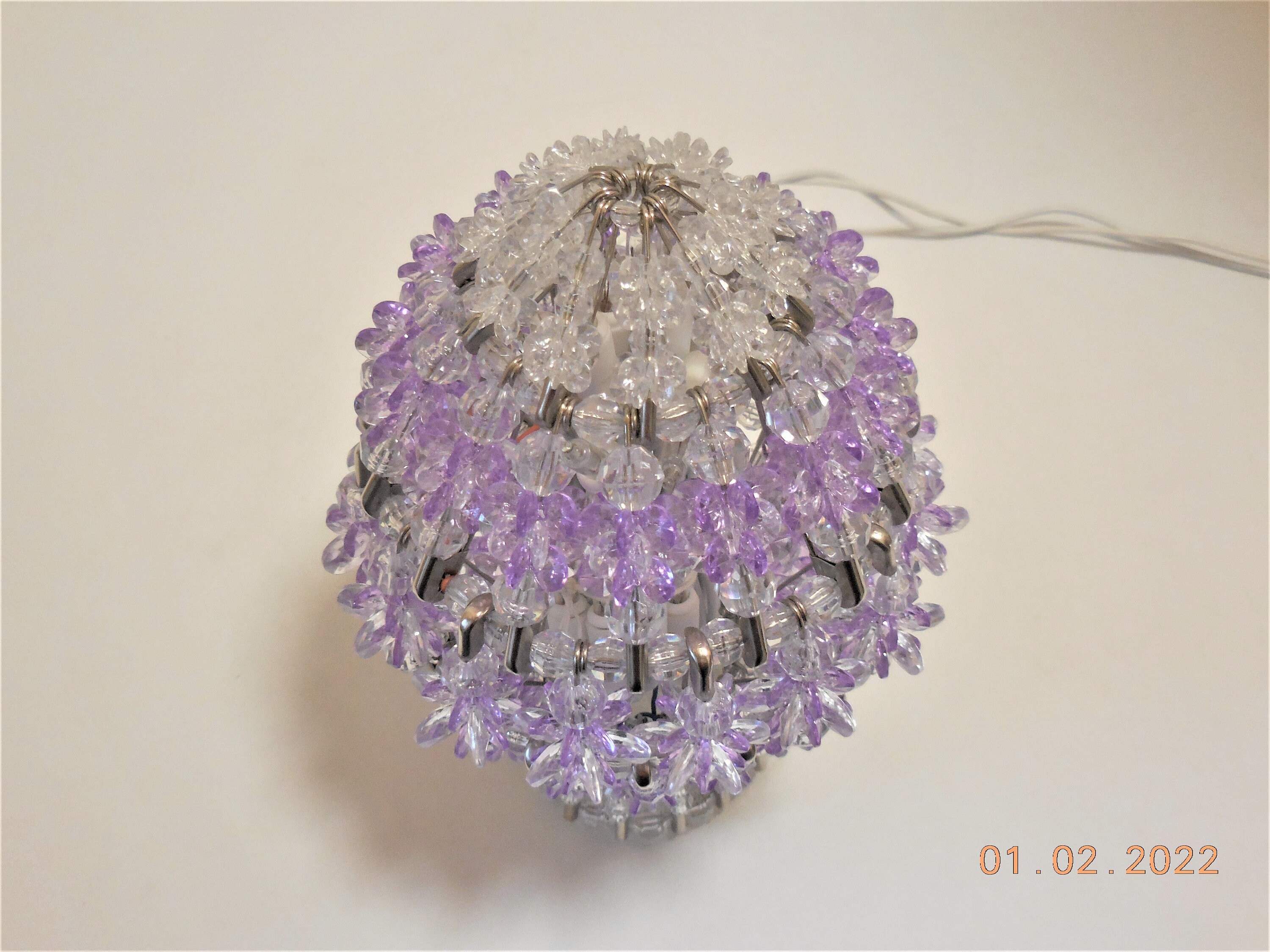 Vintage Beaded Safety Pin Night Light Retro Handcrafted Night Light ...