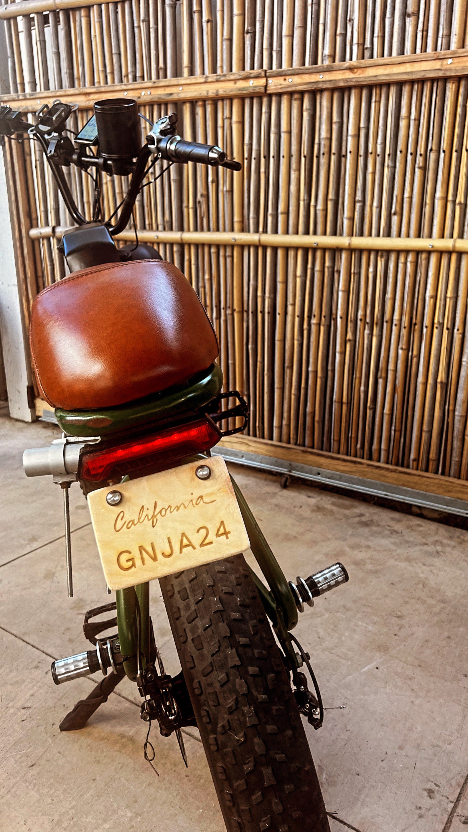 Custom Ebike License Plate , Bike License Plate , Wood Engraved License ...