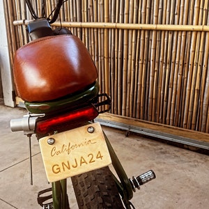 Custom Ebike License Plate , Bike License Plate , Wood Engraved License ...