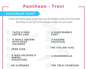 Colorful Rome Colosseum Scavenger Hunt and Facts for Kids printables ...