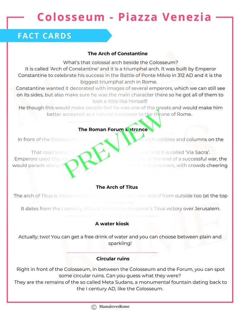 Rome Scavenger Hunts for Kids - Etsy