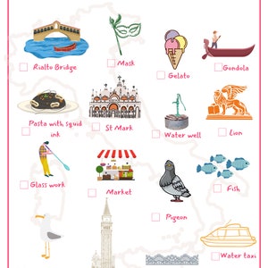 Italy Scavenger Hunts for Kids (printable) - Etsy