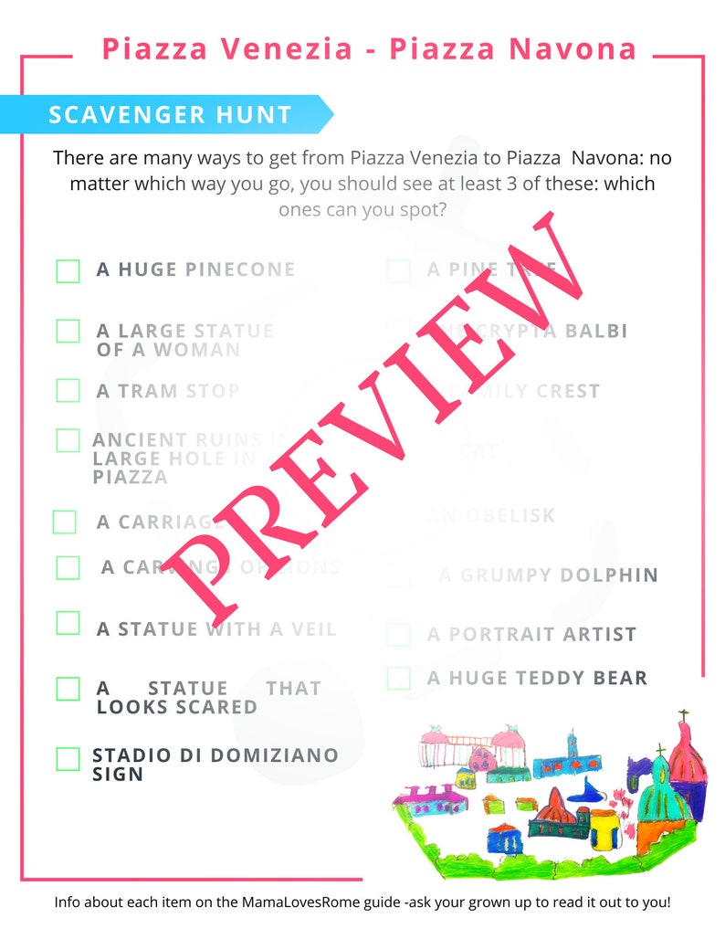 Rome Scavenger Hunts for Kids - Etsy