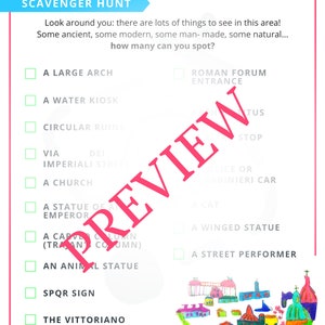 Rome Scavenger Hunts for Kids - Etsy