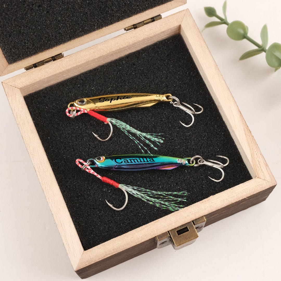 Personalized Fishing Hook Gift Set – Custom Engraved Hooks & Japanese ...