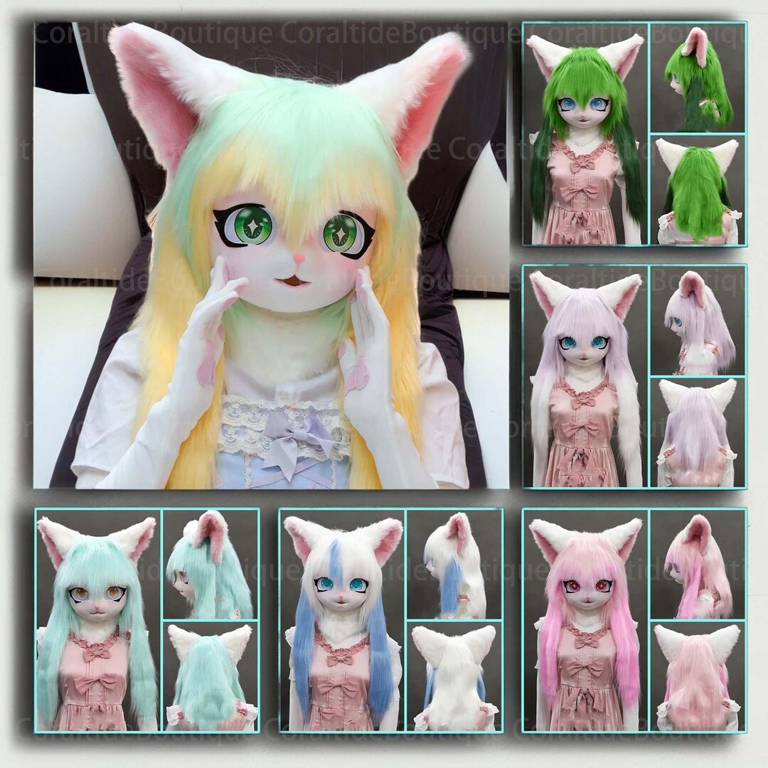 Cat Kig Mask, Custom Fursuit Head for Cosplay, Furry Conventions, and ...