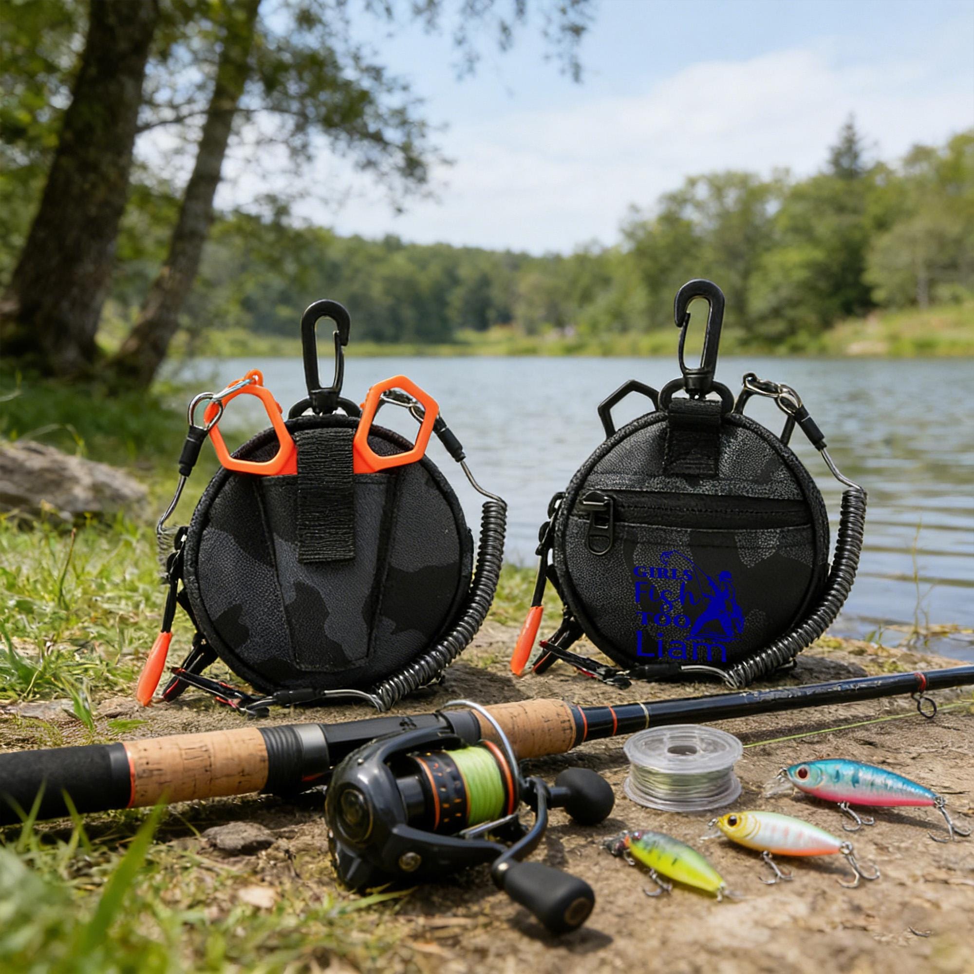 Personalized Fishing Leader Line Organizer Lure Tackle Storage Bag Line ...
