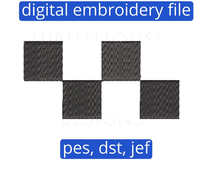 Black White Checkered Border Embroidery Design | Mckenzie Childs ...