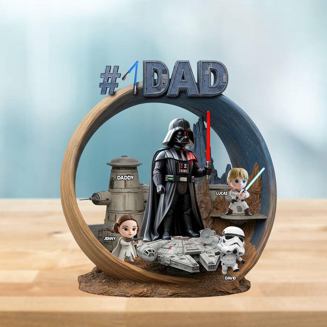 Star Wars Dad Acrylic Plaque, Personalized Father's Day Gift, Star Wars ...
