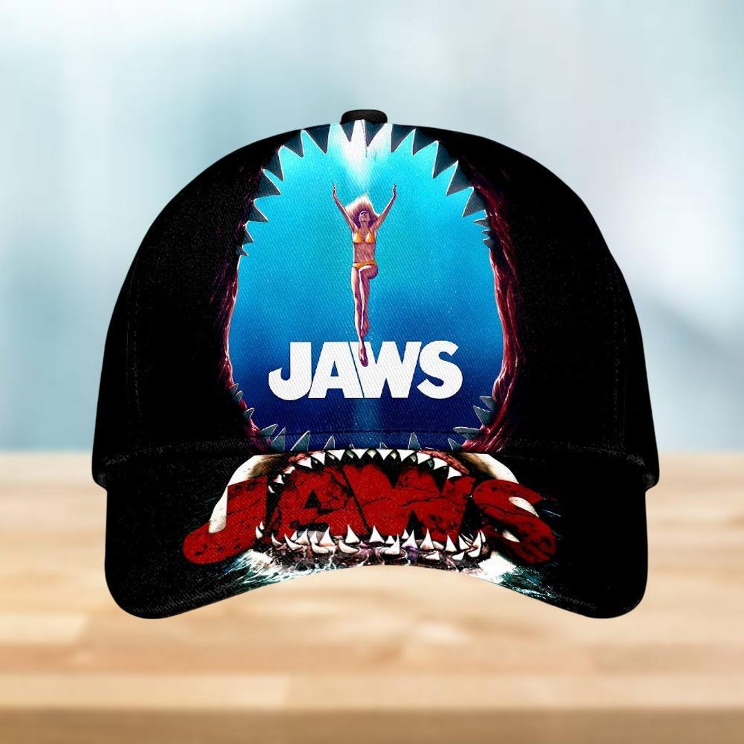 Jaws Movie Hat, Shark Mouth Cap, Horror Movie Baseball Cap, Ocean Film ...