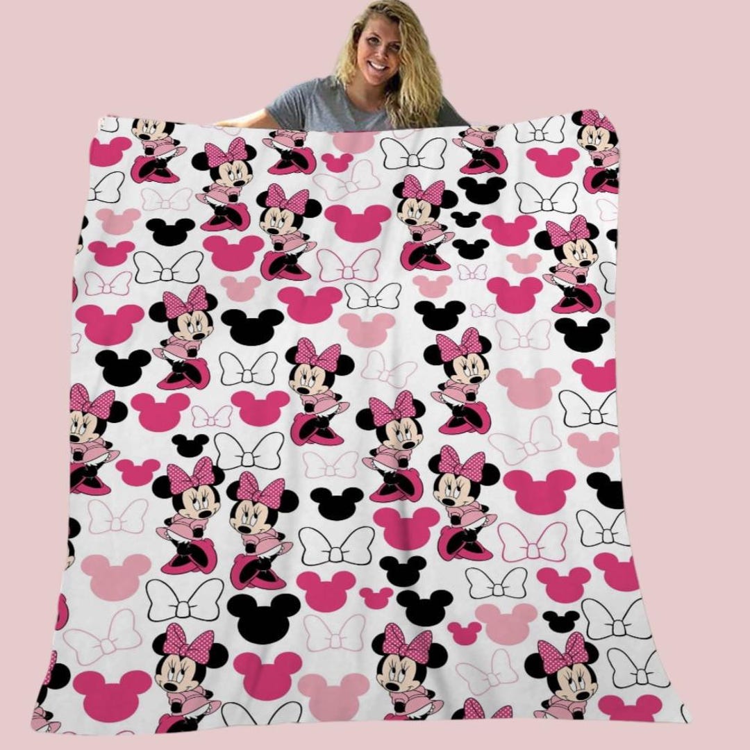 Minnie Mouse Blanket, Disney Minnie Blanket, Disney Blankets, Cute ...