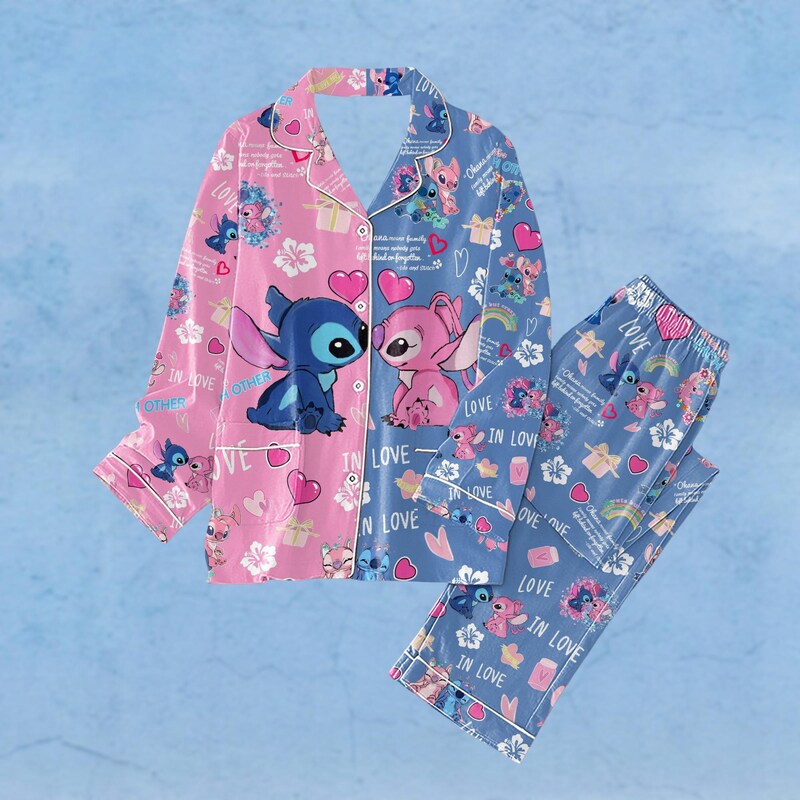 Stitch and Angel Pajamas - Etsy