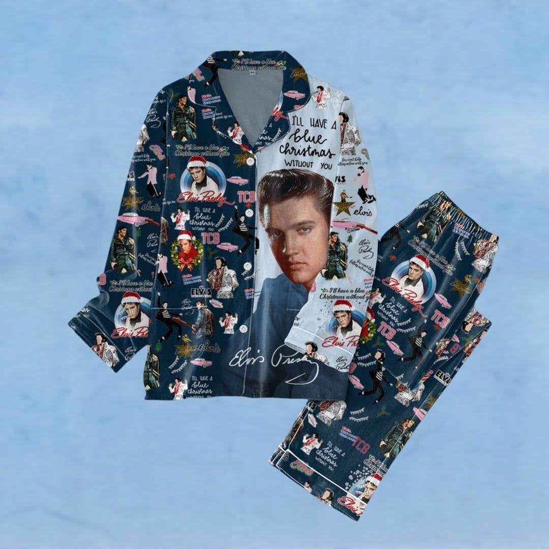 Elvis Presley Pajamas Set, Rock and Roll Pajamas, King of Rock and Roll ...